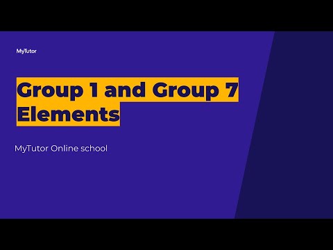 Group 1 and group 7 elements exam question - GCSE Chemistry