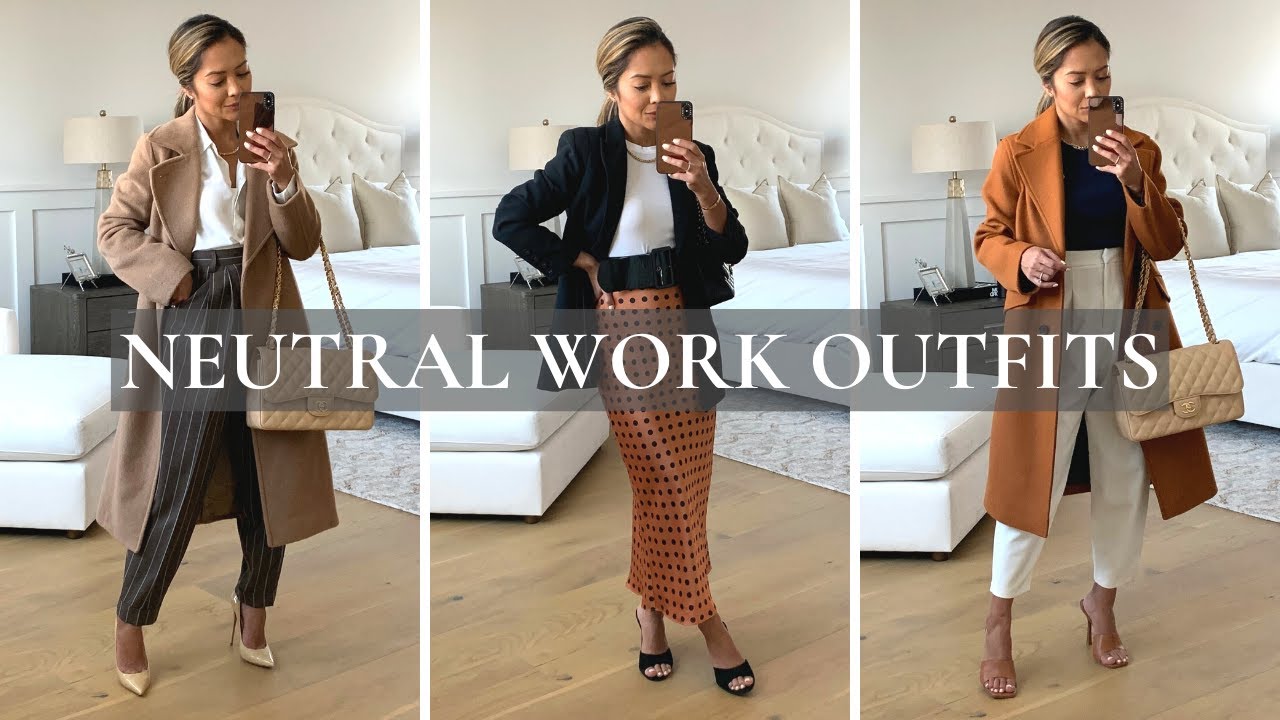 Easy Neutral Work Outfits + Lookbook | Outfit Ideas