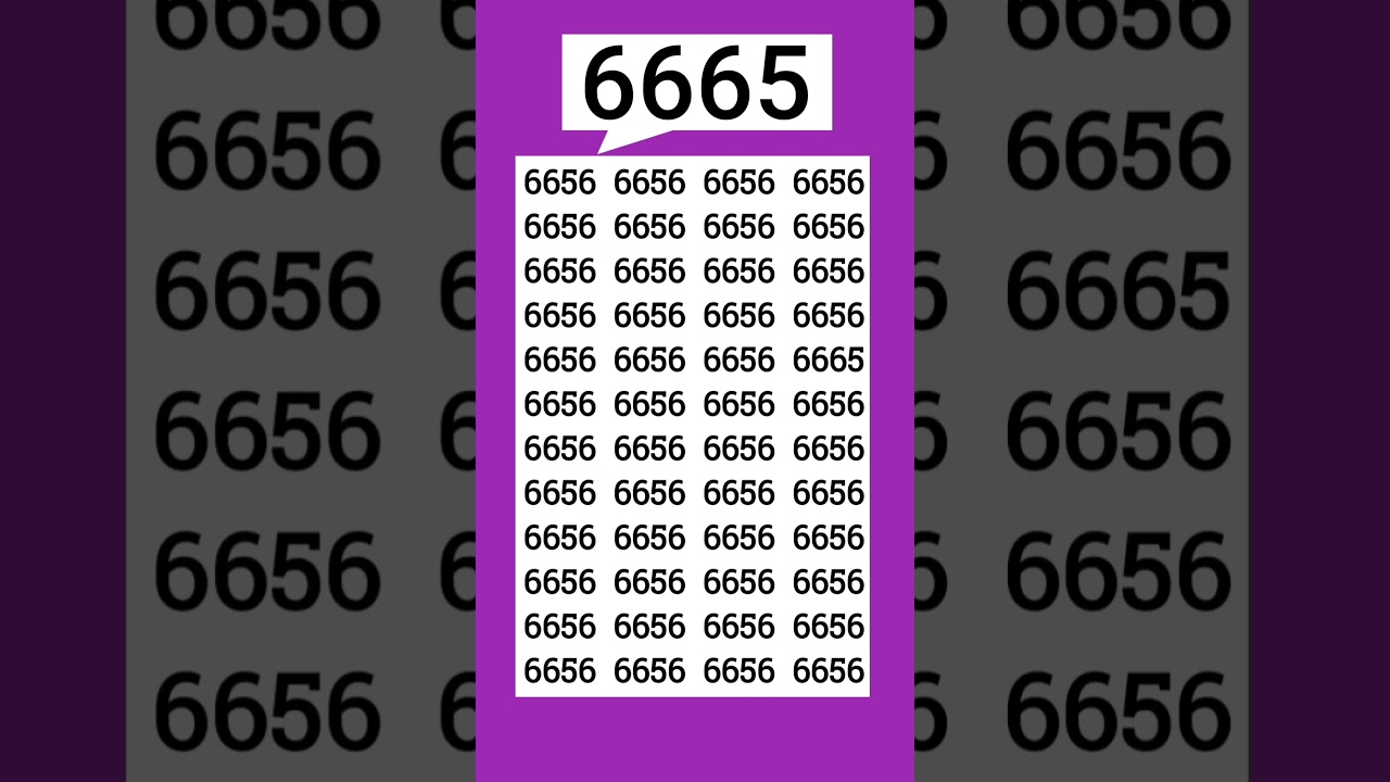 Can you spot the hidden 6665? #fypシ゚viral #fypviral #fyp #iqtest #shorts #eymath