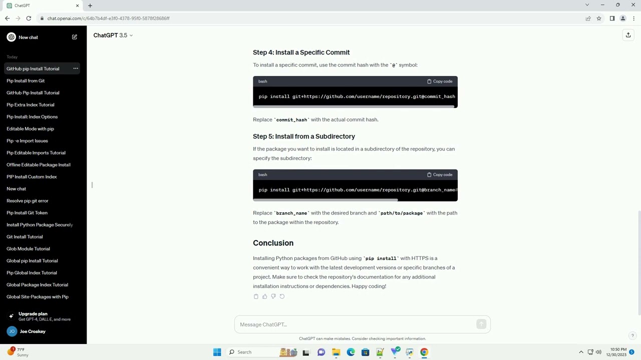 pip install from github https