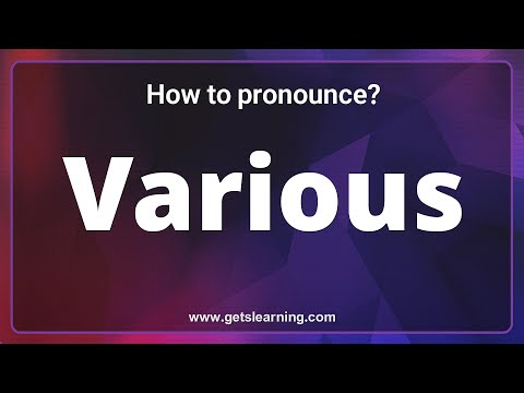 How to pronounce Various in American English Correctly