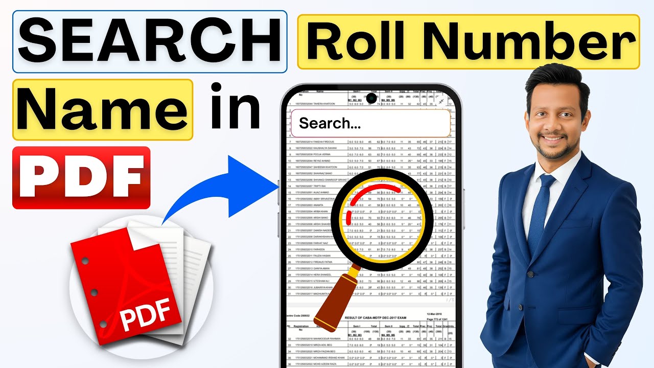 🔍 How to Search Roll Number in PDF File on Mobile 📱 | PDF Me Name & Roll No Kaise Search Kare