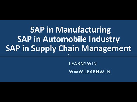 sap in manufacturing | sap in supply chain management | sap in automobile industry | sap in airlines