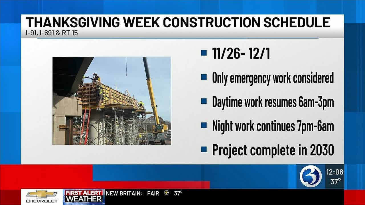 CT DOT provides Thanksgiving week construction schedule for busy interchange