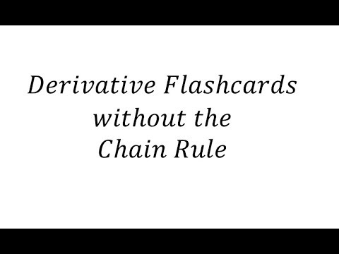 Derivative Flashcards Without The Chain Rule | Math Help from ...