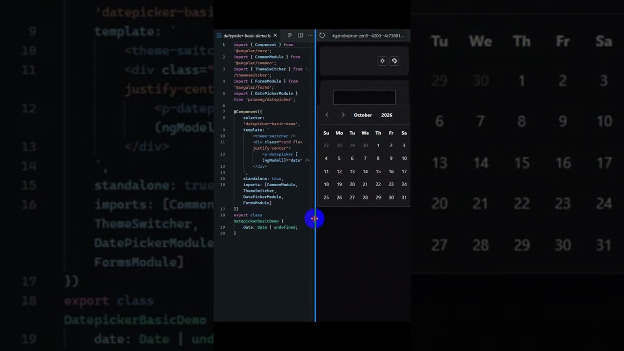 Create Basic DatePicker with PrimeNG in Angular