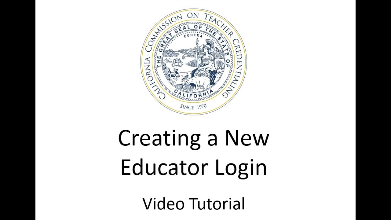 CTC Online - Creating a New Educator Login