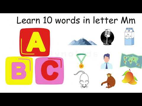 10 Words That Start with Letter M | Words Begin with M | Kids Vocabulary For Kids