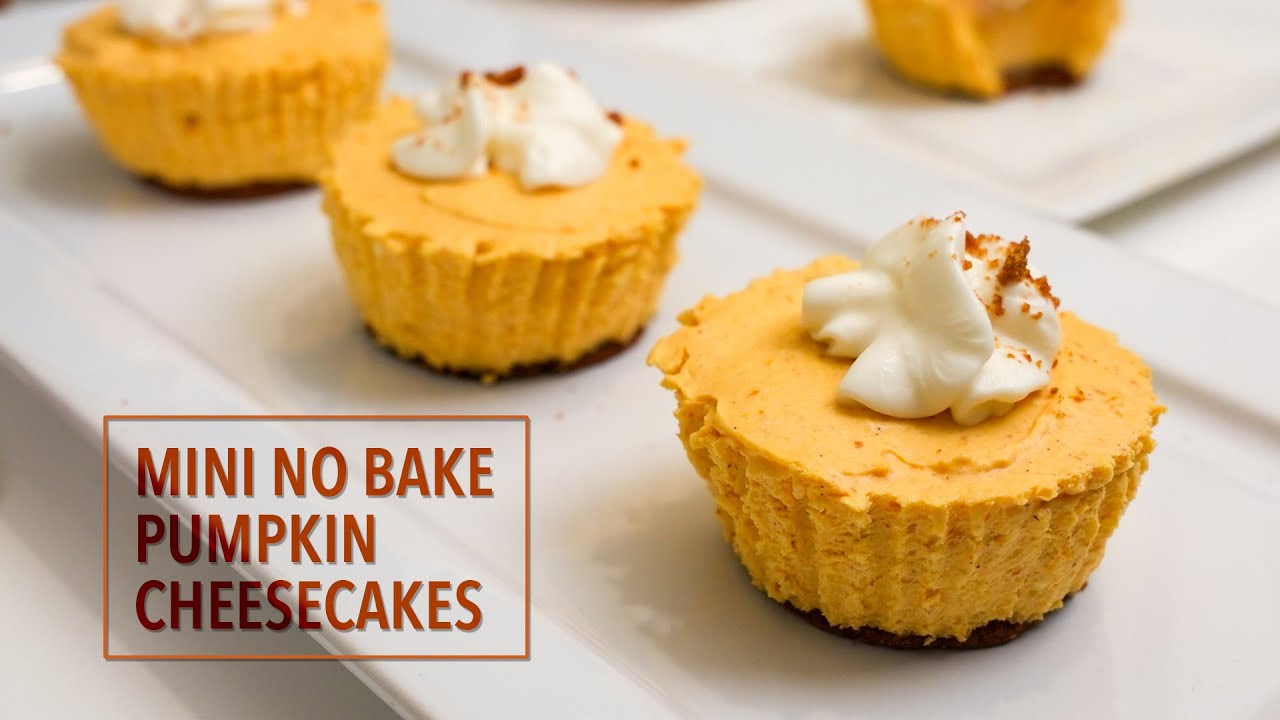 Mini No Bake Pumpkin Cheesecakes | Chef Julie Yoon
