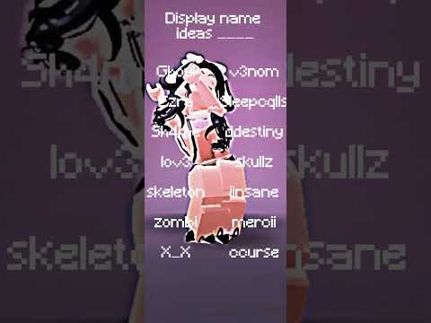 Roblox Display Name ideas!!
