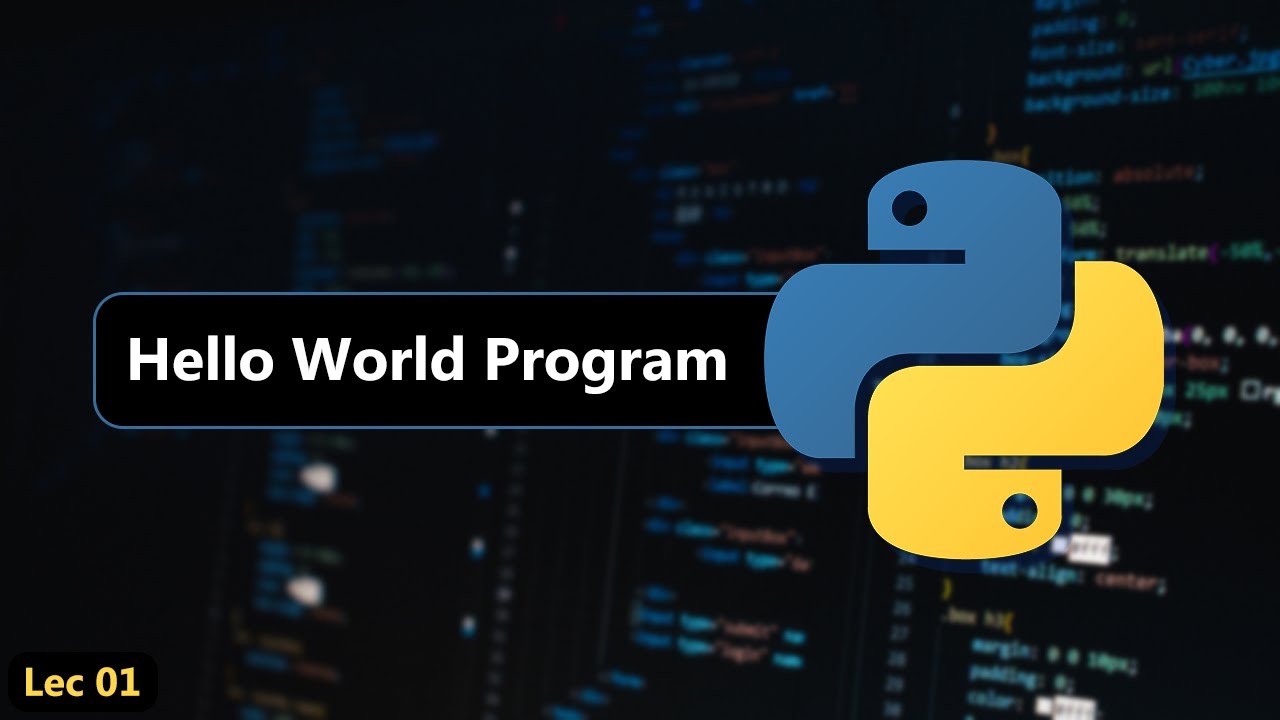 Hello World Program in Python !