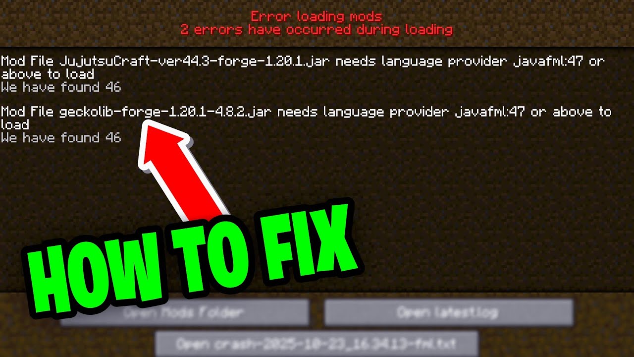 How To Fix Mod File Needs Language Provider JavaFML Error! - Tutorial
