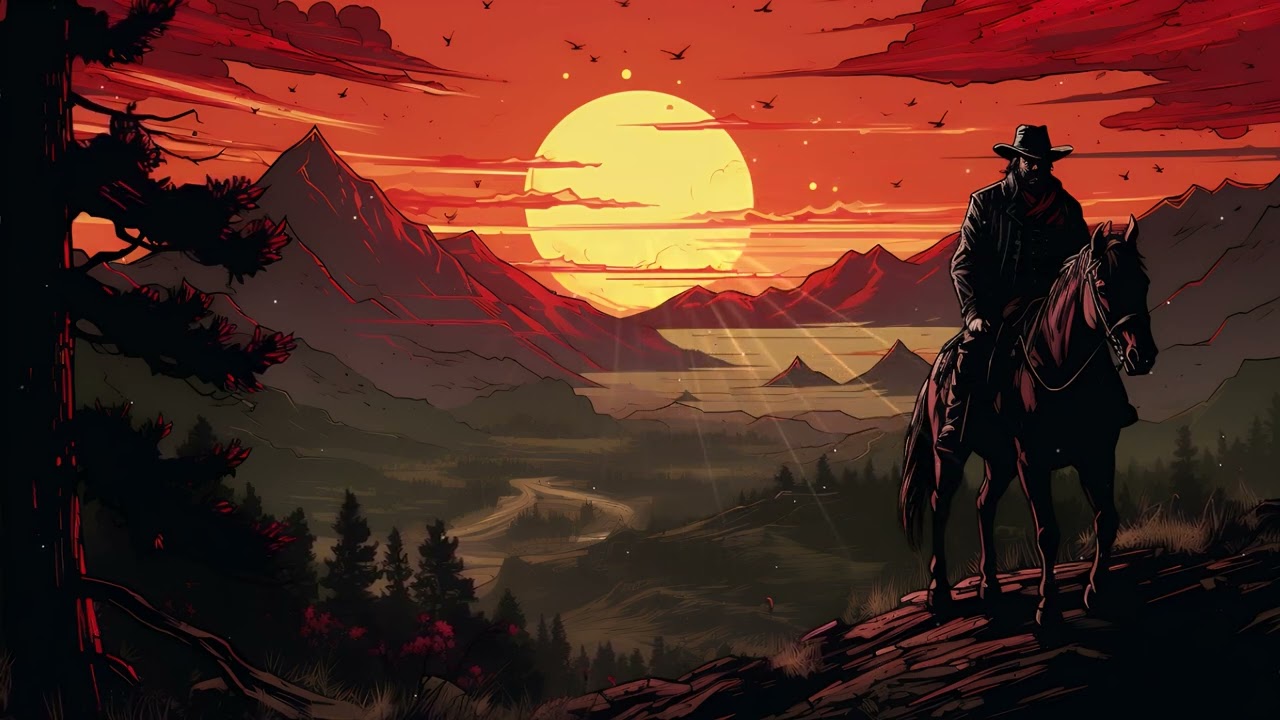 Arthur Morgan Sunset Horse Ride 4K Live Wallpaper || RDR 4K Live Wallpaper