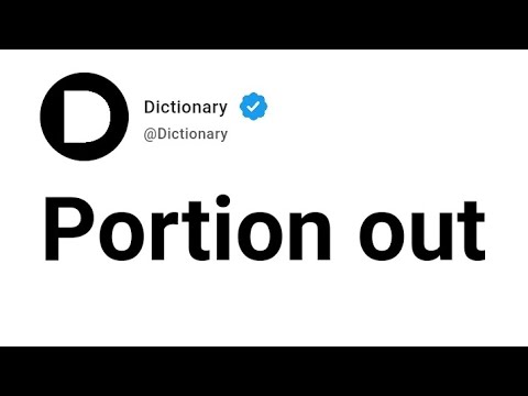Portion out Meaning In English