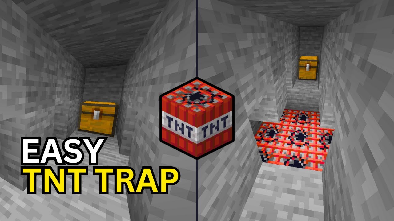 Minecraft Tutorial: How To Make an Easy and Effective TNT Trap