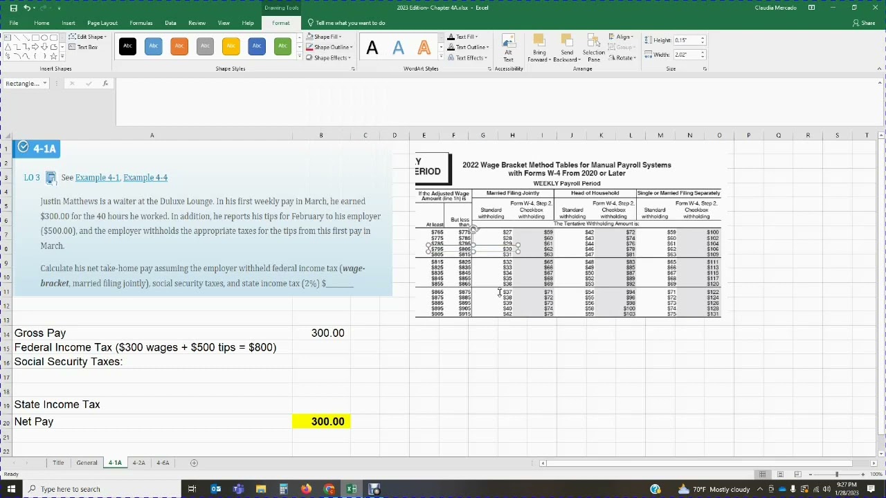 2023 Payroll - Chapter 4 Problem 4-1A