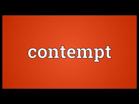 Contempt Meaning