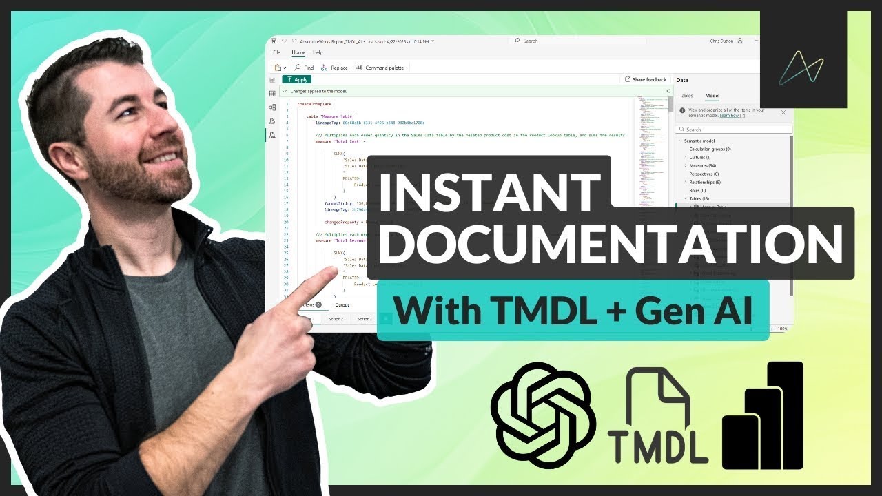 Document Power BI Models in SECONDS with TMDL + AI (PBIX file included!)