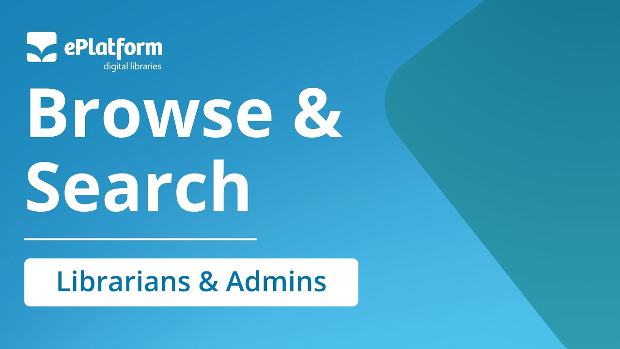 How to Browse & Search on ePlatform | Setup Guide for Staff