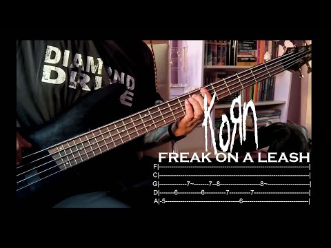 Korn - Freak On A Leash [Bass Cover] | TABS ON SCREEN