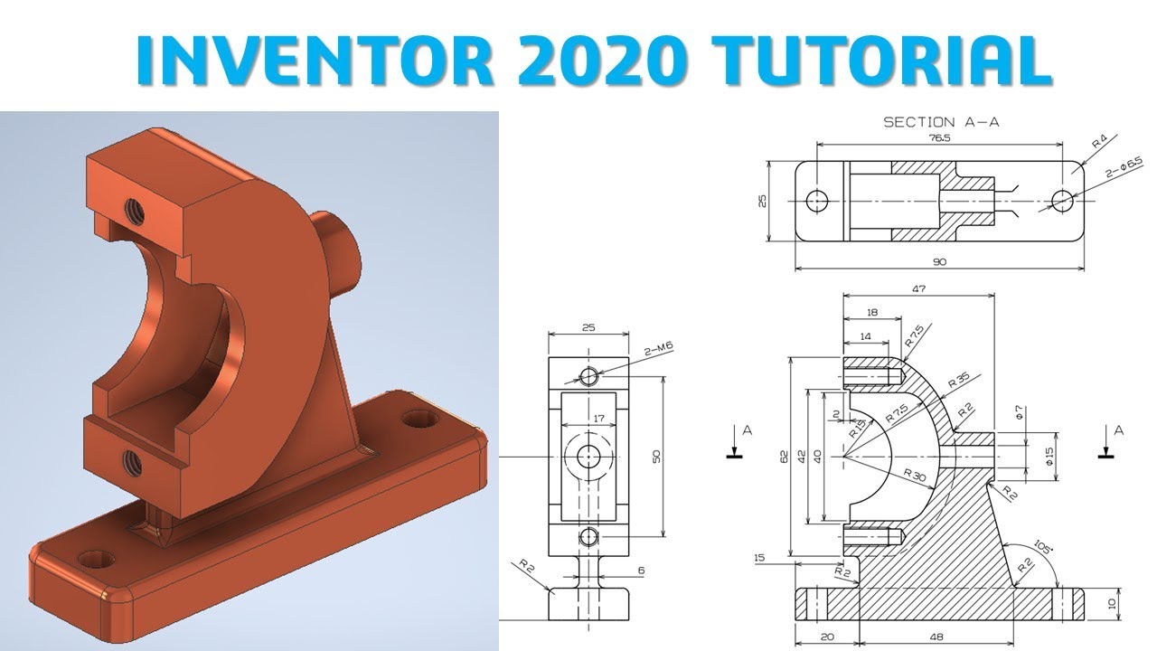 Inventor 2020 Tutorial #157 | 3D Model Basic Beginers