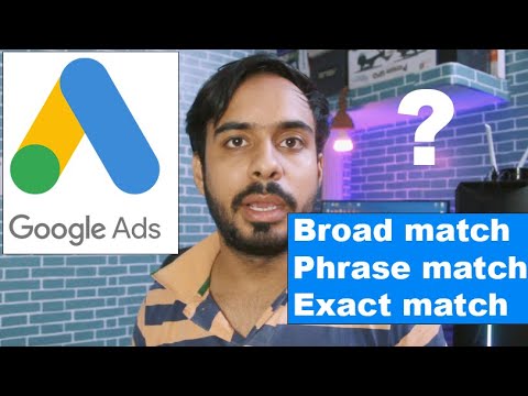 Google Ads Keywords Targeting? (Broad match, Phrase match, Exact match)