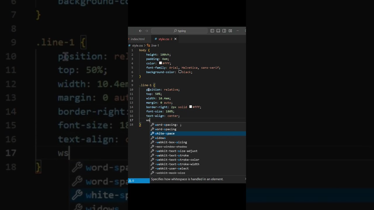 Typewriter Effect with HTML and CSS  #htmlcss #webdeveloper #coding #html #code #web #webdevelopment