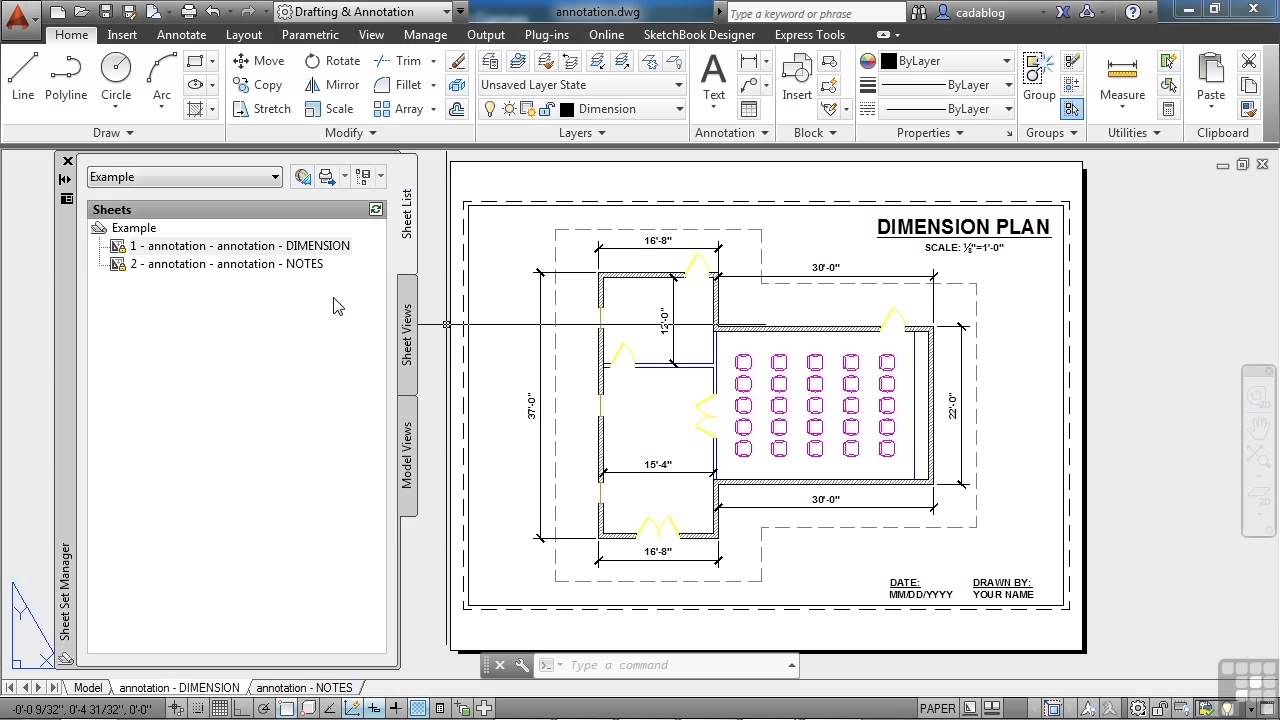 Advanced AutoCAD 2014 Tutorial | Creating Sheet Sets