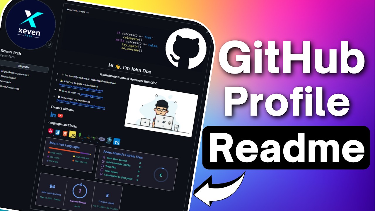 Next Level GitHub Profile README | Improve Your Github profiles