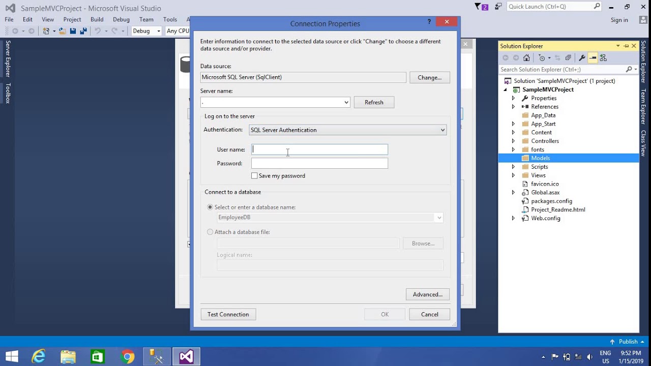 Creating new MVC Project Part 1
