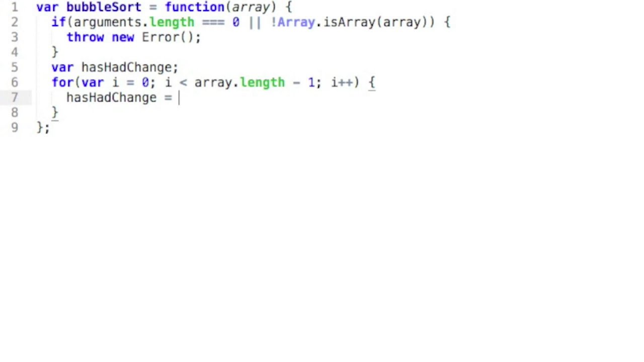 Bubble Sort in Javascript: Live Coding of Sorting Algorithm by Selby