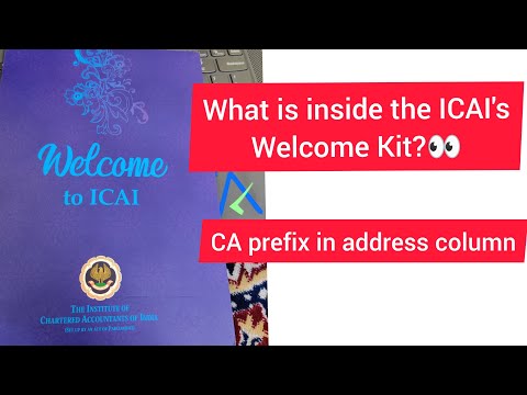 ICAI Welcome Kit 2022 | Members | ID Card