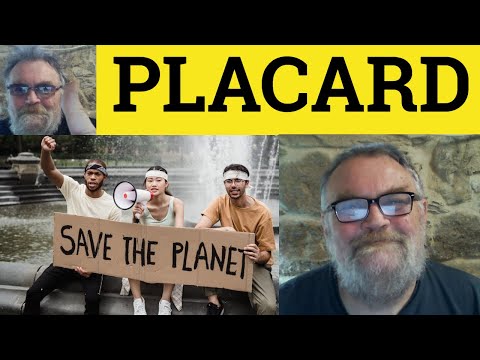 🔵 Placard Meaning - Placard Examples - Placard Definition - Placard