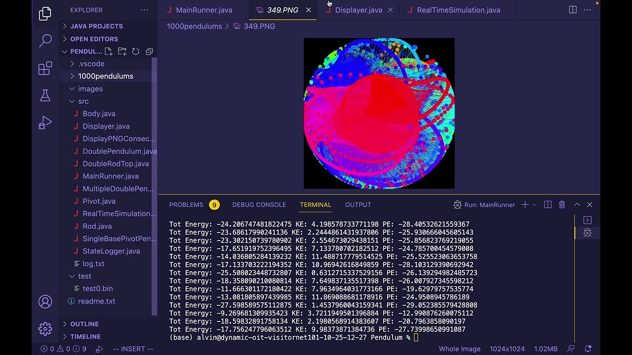 Double Pendulum Simulation using Java