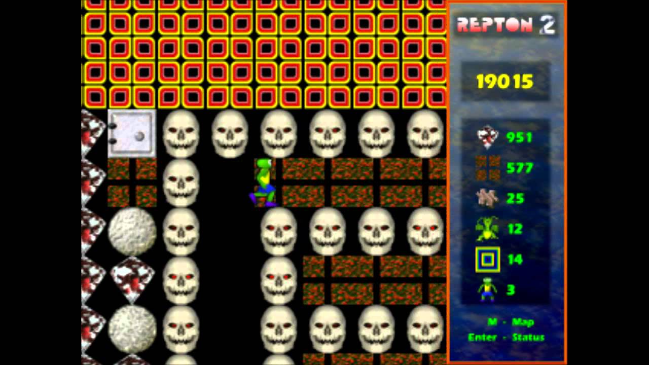 Repton 2 - Caverns Walkthrough - Part 12