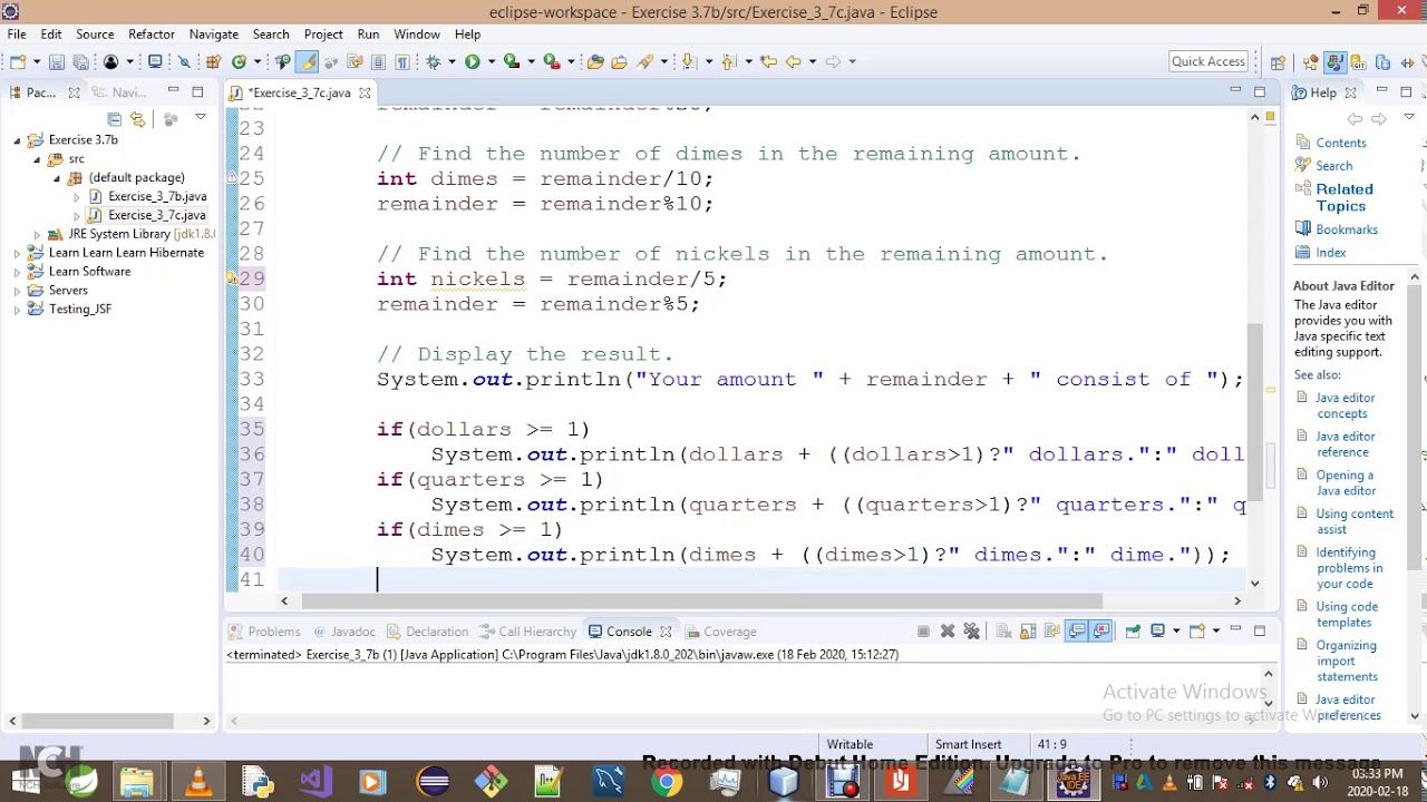 Introduction To Java Programming   Exercise 3 7c