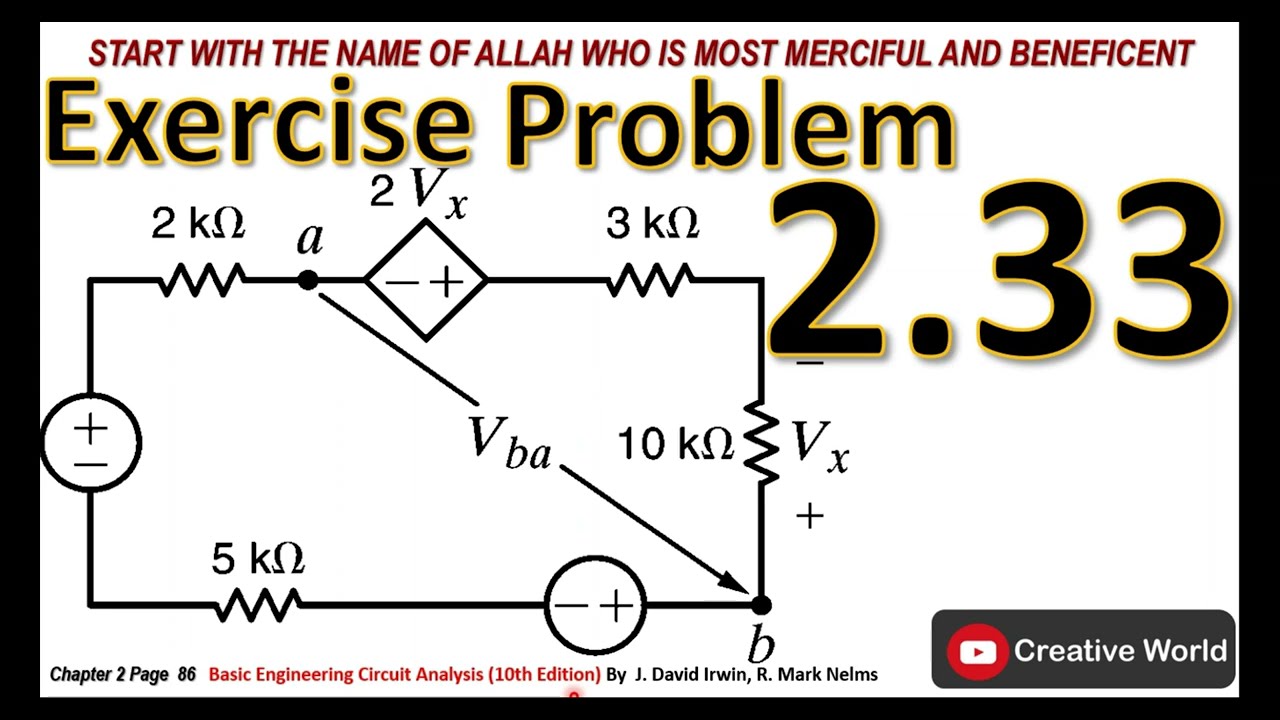 Chapter 2 Exercise Problems 2.33 Solution | Linear Circuit Analysis