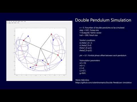 GitHub - valentinomario/Double-Pendulum-simulation: A Matlab/Simulink simulation of the double ...