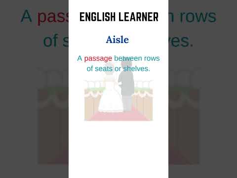 English Word - Aisle - Meaning With An Example #englishwords #english #asile