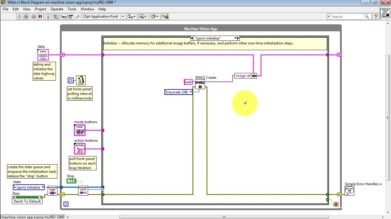 NI Vision: (qsm) initialize: Image Buffer