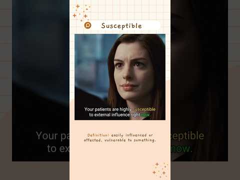 📚 Explore the Word: Susceptible #englishvocabulary #learnenglish #movie