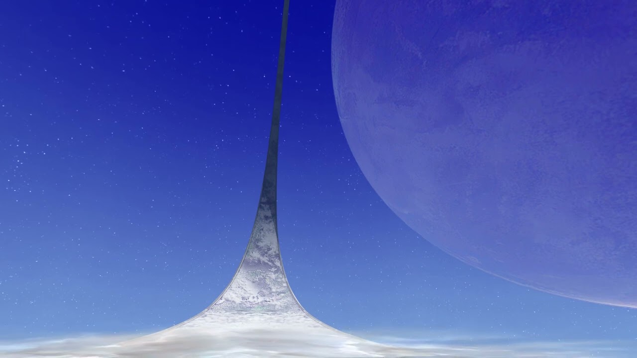 Halo ring & orbiting planet