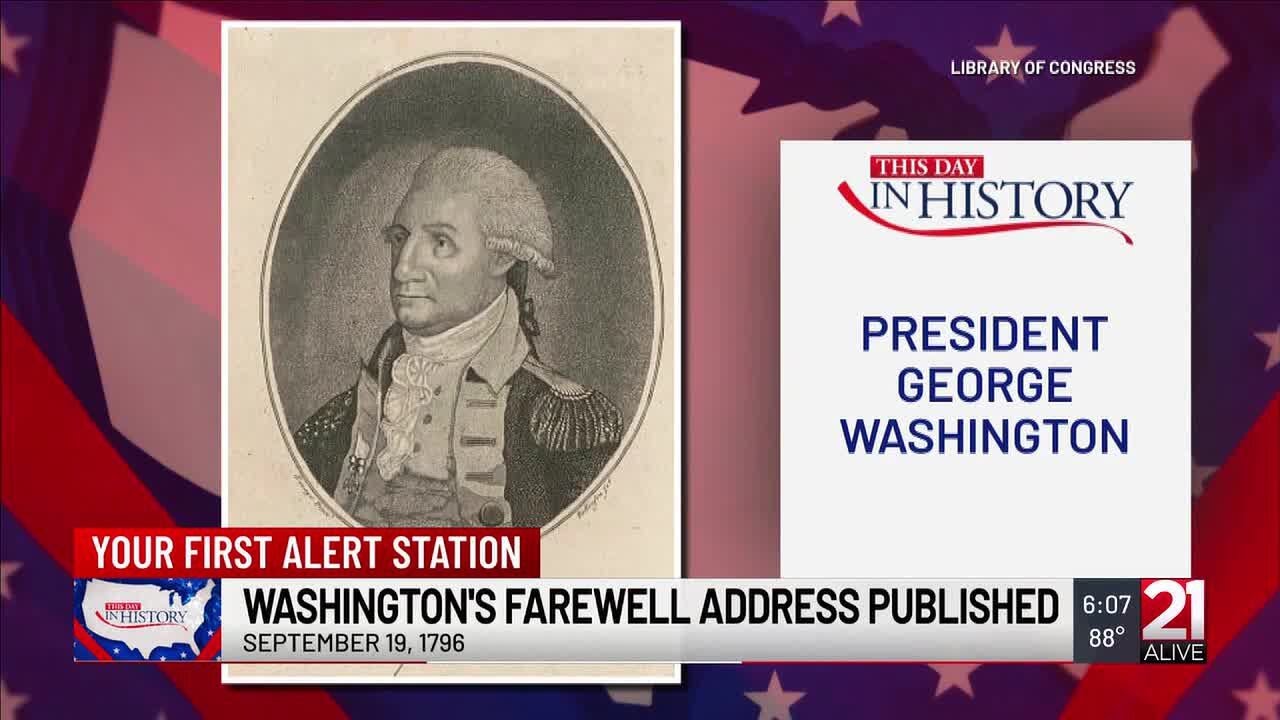 This Day in History: September 19, 1796: U.S. President George Washington’s farewell address publ...
