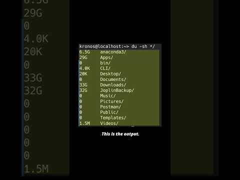 🐧 How to list directories and their total sizes 🐧 #linux #shell #cli #konsole #ubuntu #fedora