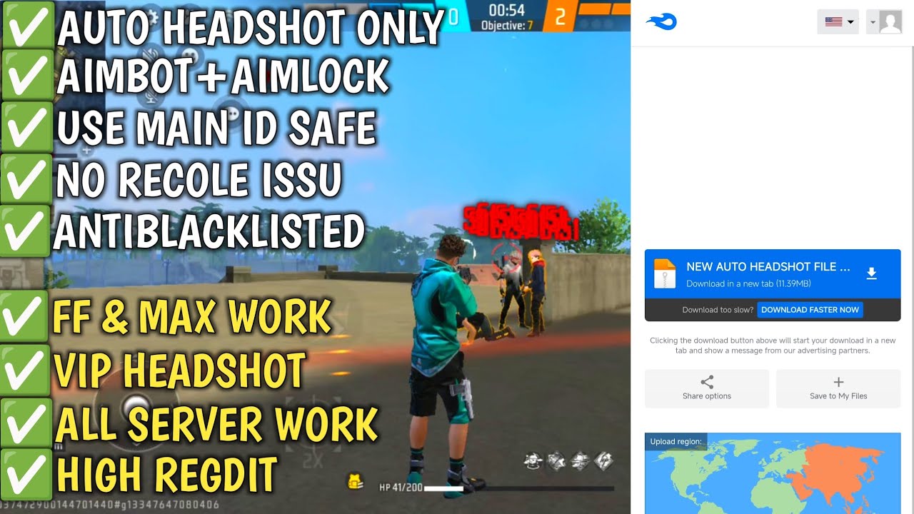 Ob52 update no drag body headshot config file free fire aimbot+aimlock | free fire Max headshot hack