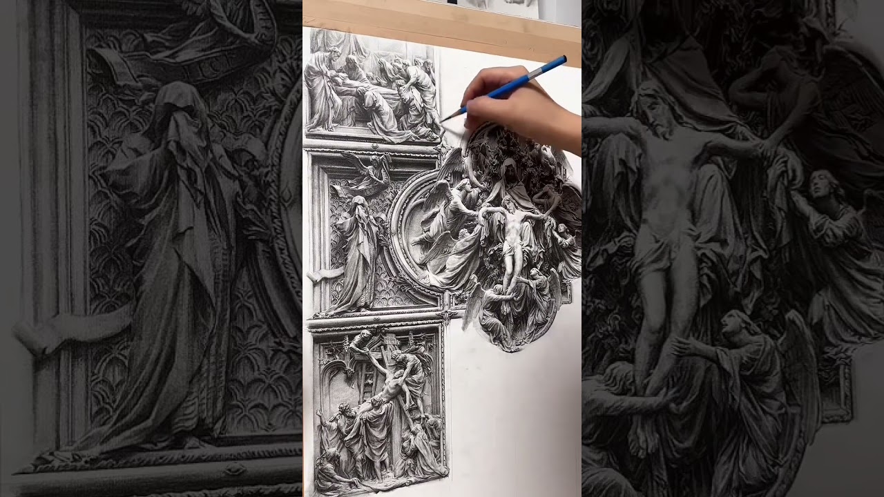 Tracing Time with Every Stroke – A Longform Pencil Drawing Ep-1 #art #painting #drawing