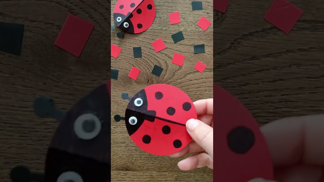Coccinelles Culbuto en papier #activitemanuelle #easycraft #insectes #coccinelle #bricolageenfants