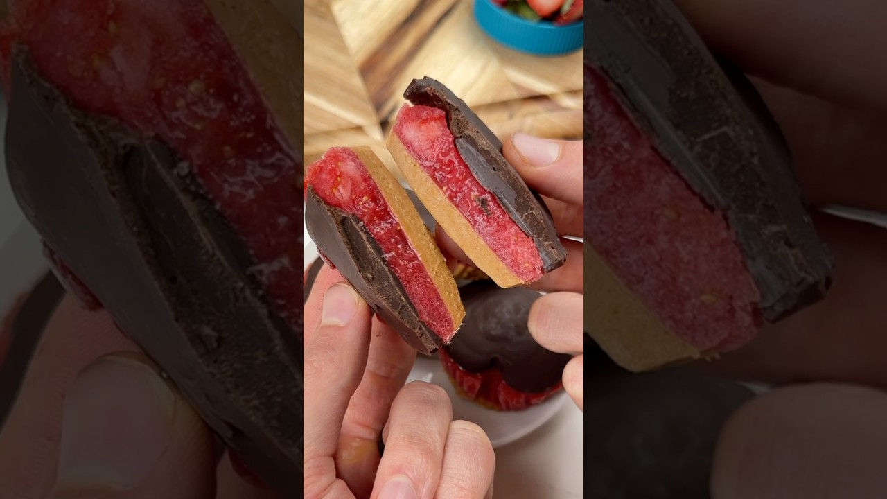 Healthy PB&J Cups 😋🍓🍫