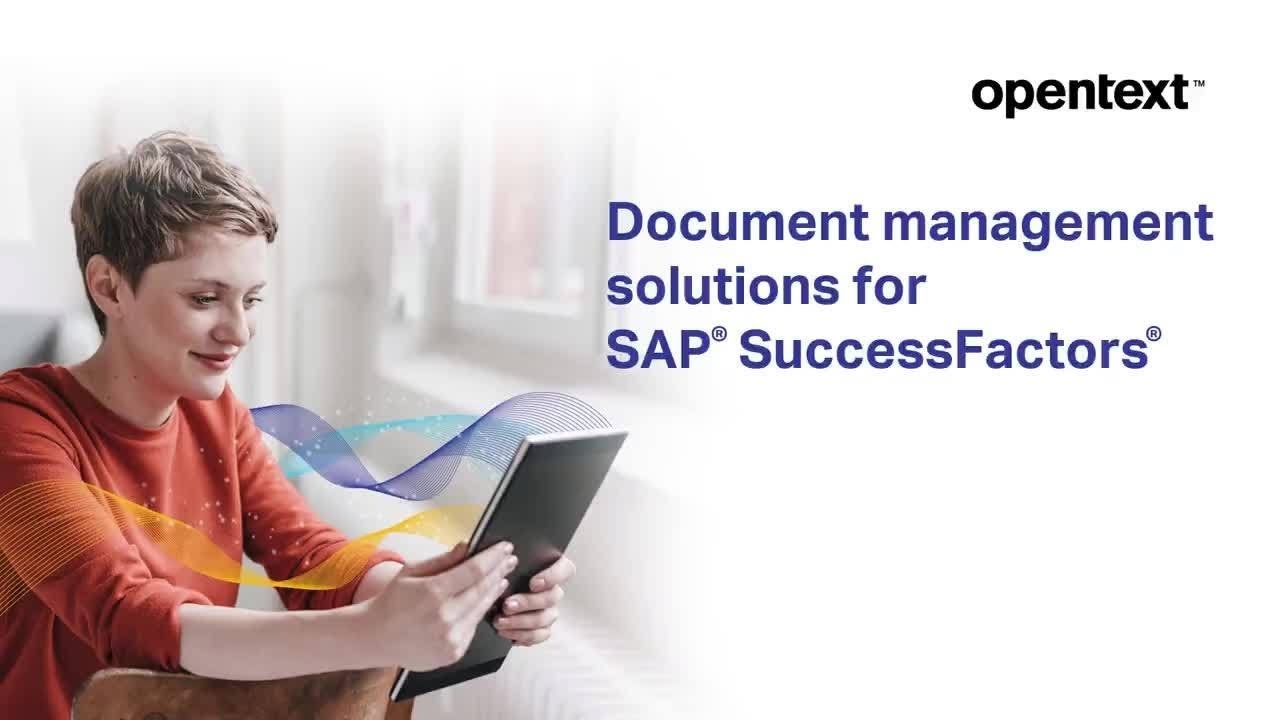 Document management solutions for SAP SuccessFactors
