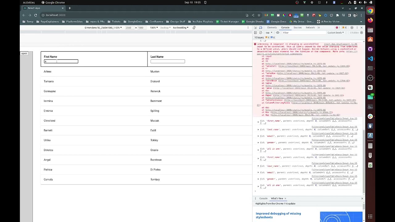 TanStack React Table v8 - Part 3a - Global & Column Filters - SIMPLIFIED, Basic Input code